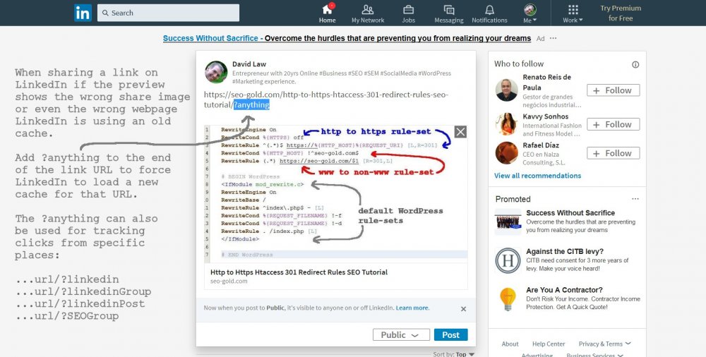 Clearing LinkedIn Link Sharing Preview Cache