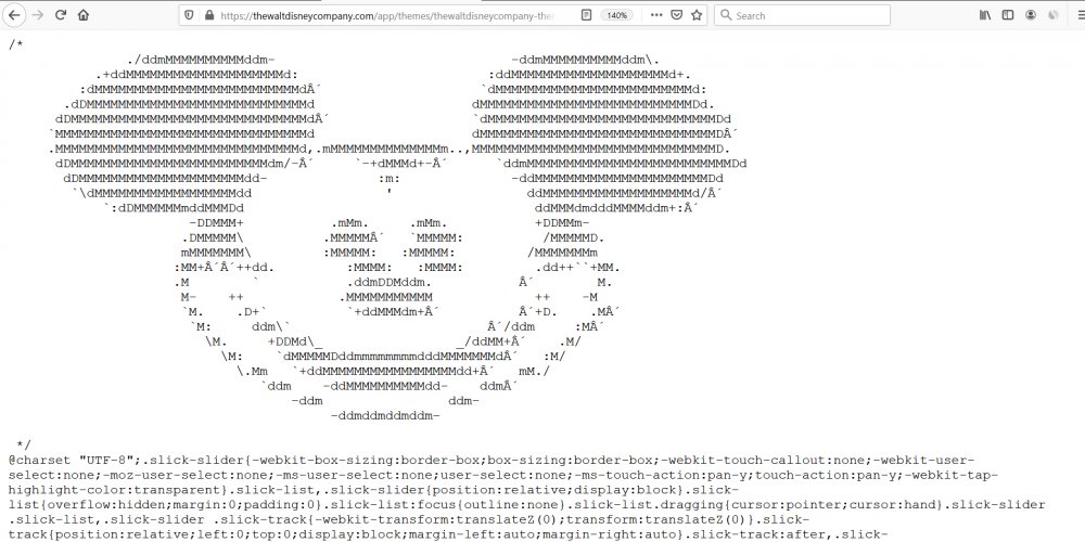 Mickey Mouse ASCII Art