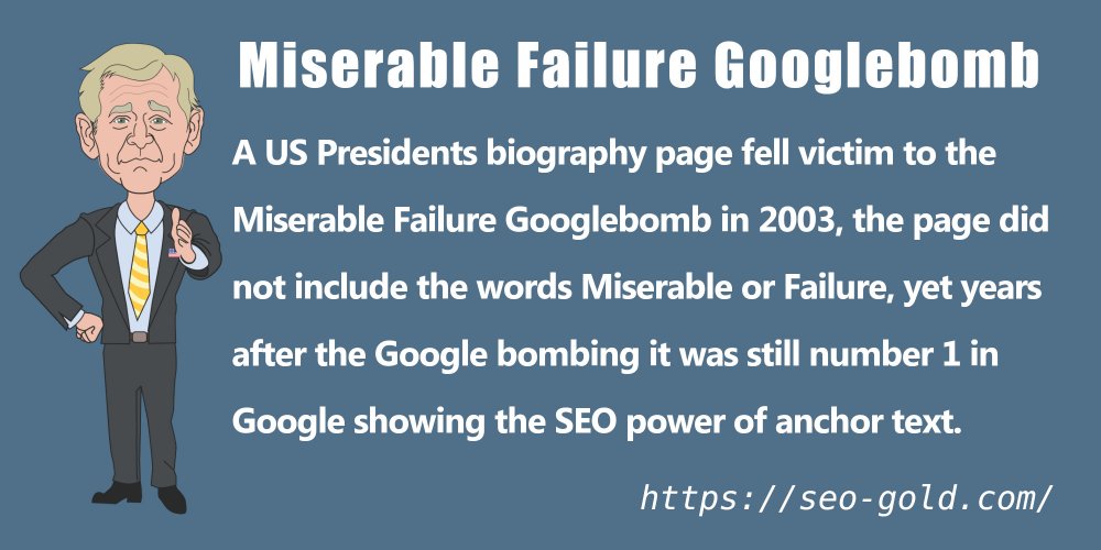 Miserable Failure GoogleBomb and Anchor Text