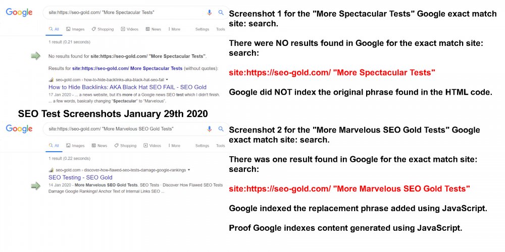 Proof Google Indexes Content Generated Using JavaScript