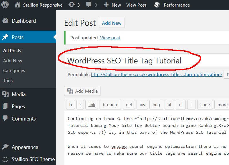 WordPress Post Title Tag